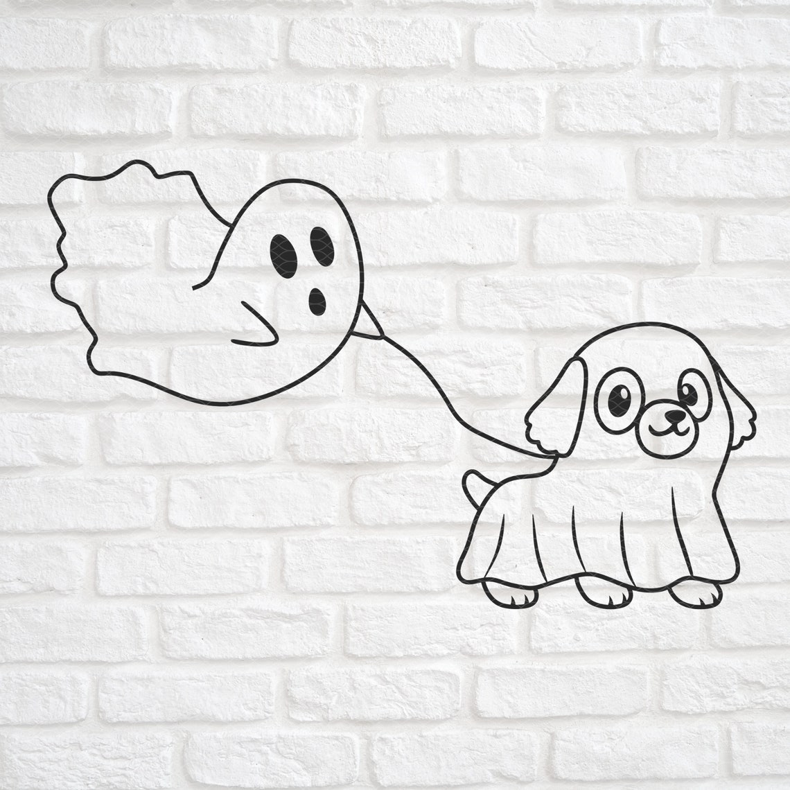 Ghost Dog Halloween Svg Png Ghost Walking Dog Svg Ghost - Etsy