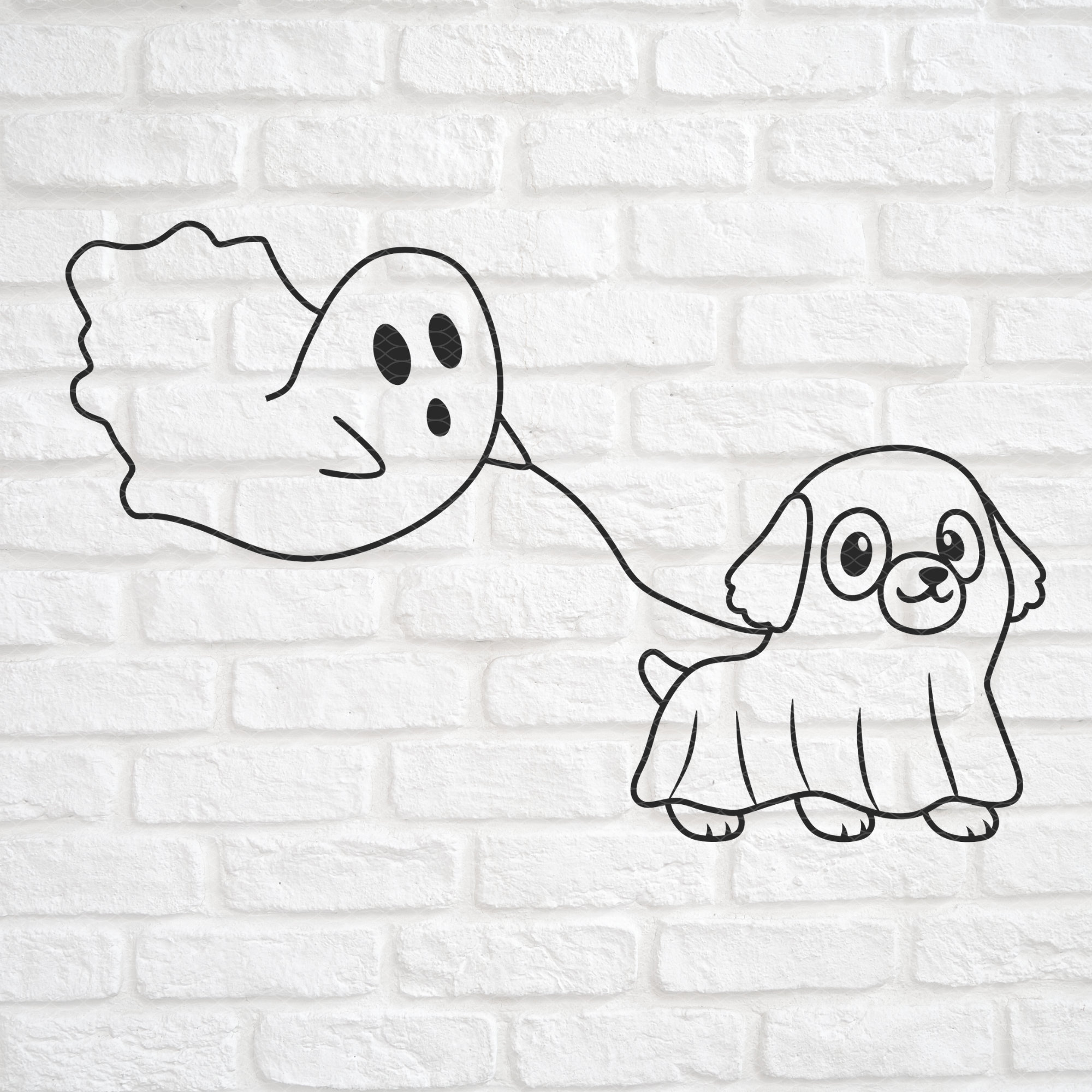 Ghost Dog Halloween Svg Png Ghost Walking Dog Svg Ghost - Etsy