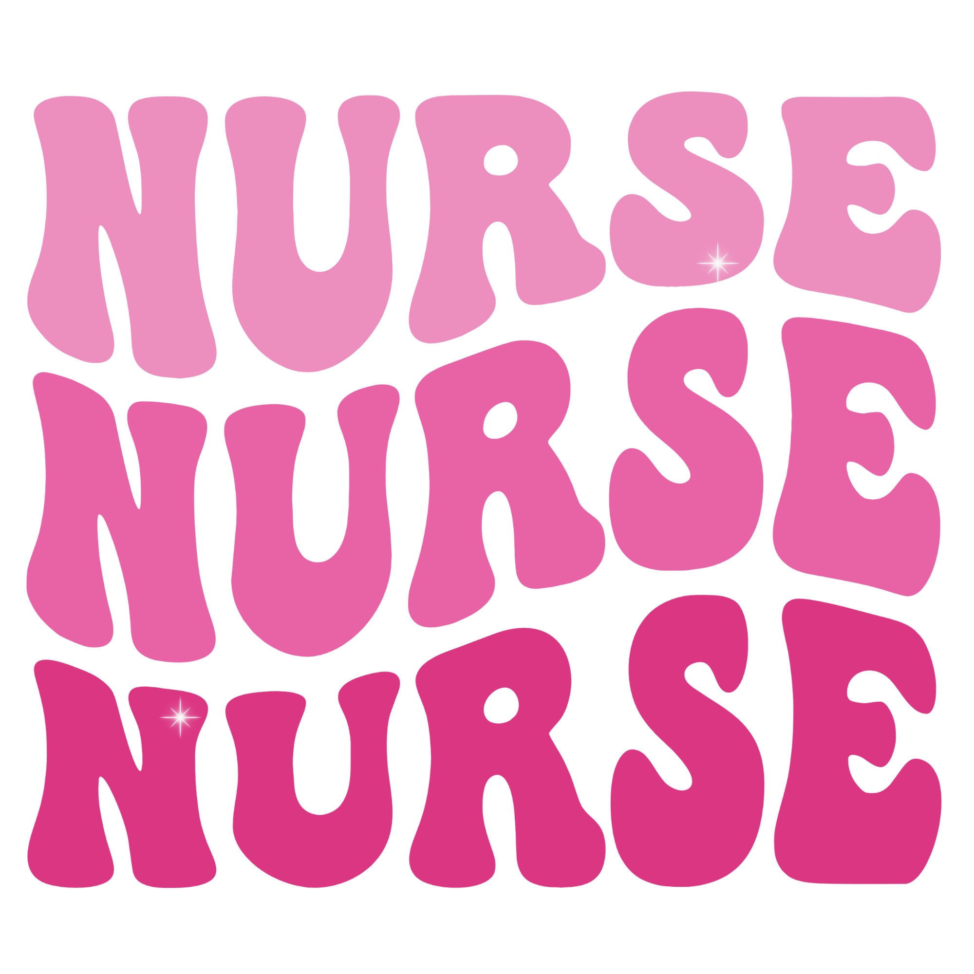 Trendy Nurse Svg, Wavy Stacked Text SVG, Funny Nurse Svg, Boho Shirt ...