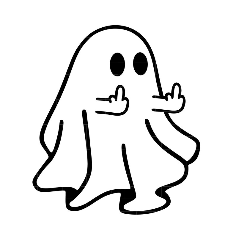 Ghost Middle Finger Svg Png Halloween Svg Png Svg File for - Etsy