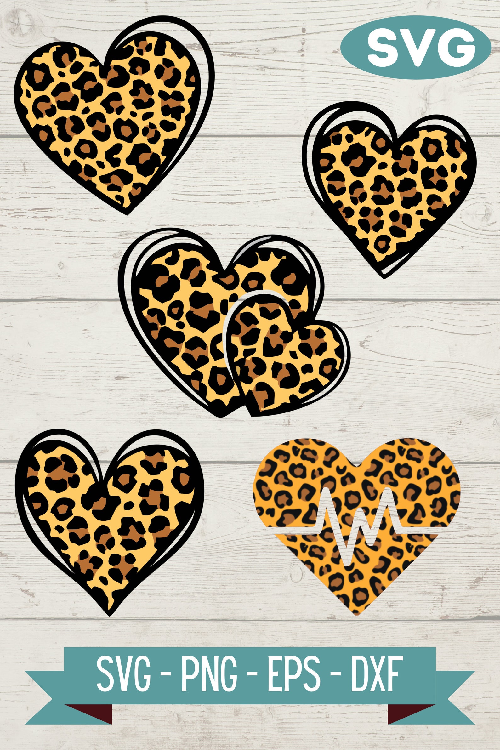 Leopard Heart Svg Leopard Print Svg Leopard Heart Svg - Etsy