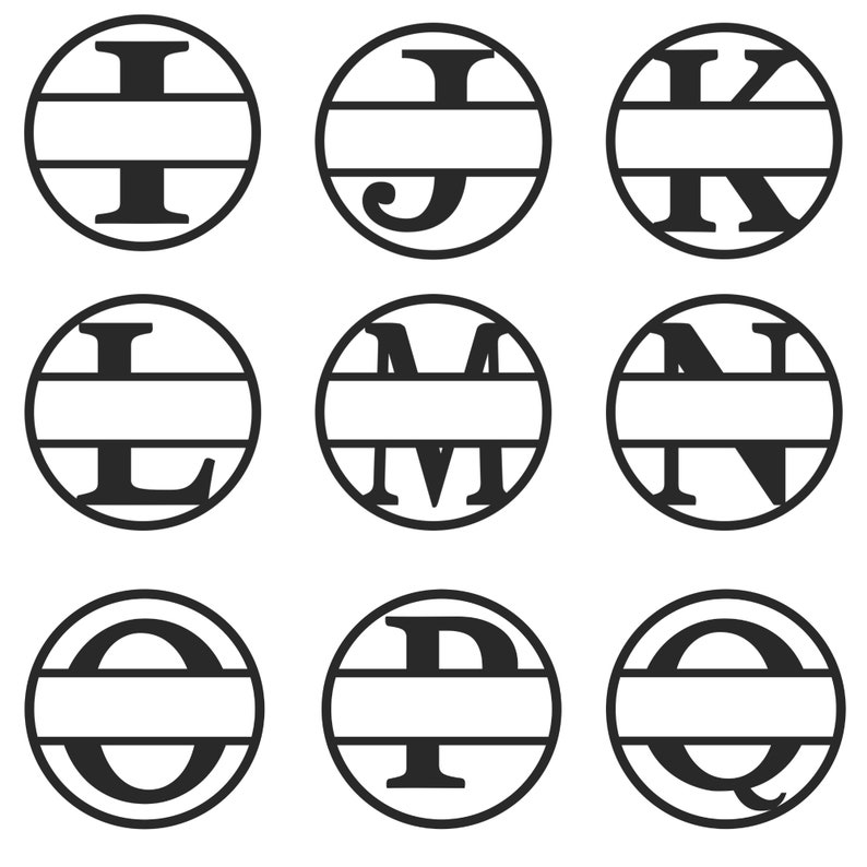 Keychain Split Monogram Svg Png Keychain Split Circle - Etsy