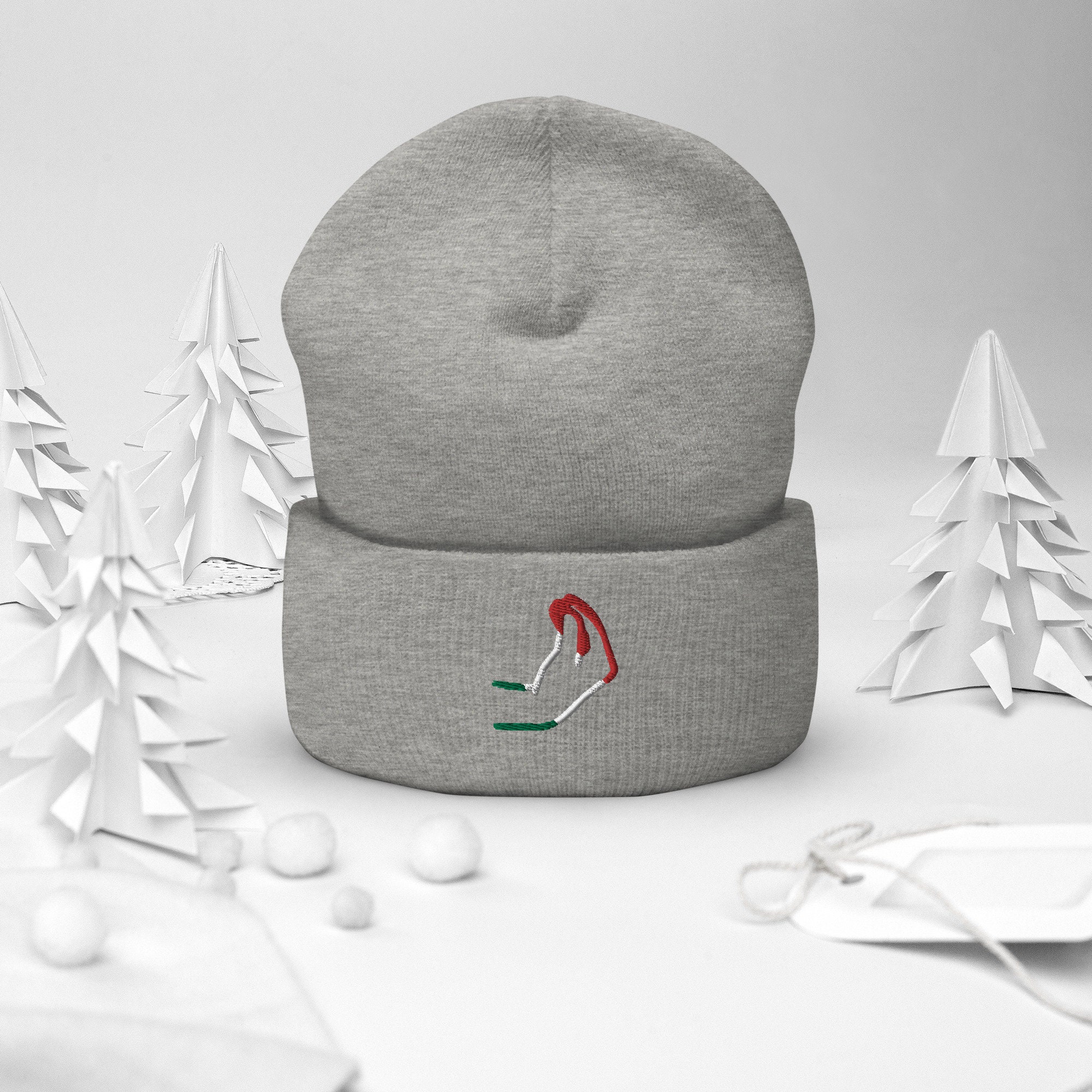 Italian Hand Gesture Embroidered Cuffed Beanie Knit Cap - Funny Italian ...