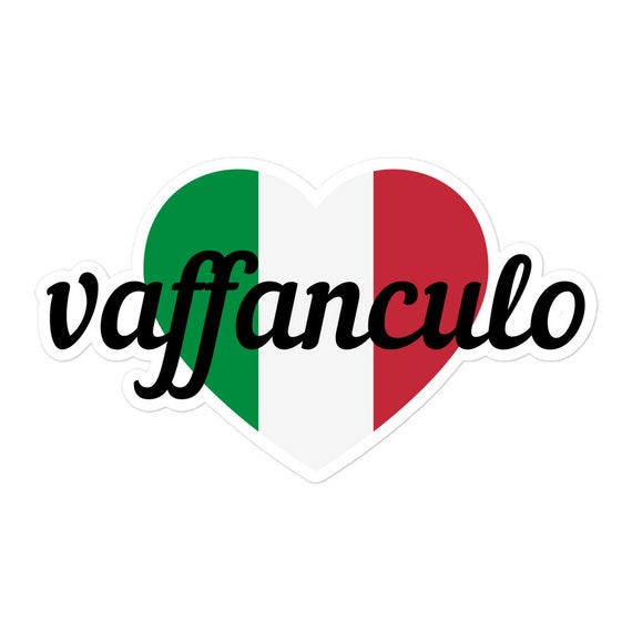 Vaffanculo Italian Flag Heart Sticker Italian Sayings Funny | Etsy