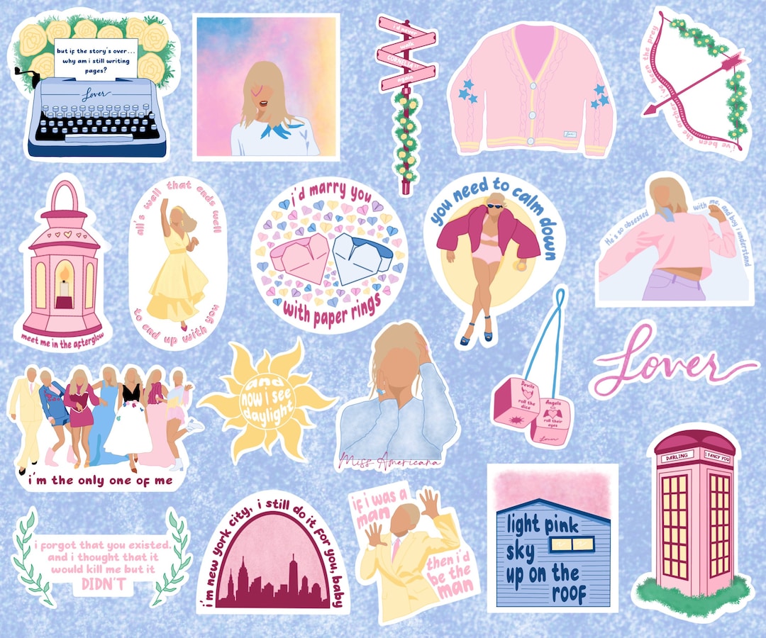 Taylor Swift Lover Stickers Glossy Stickers - Etsy