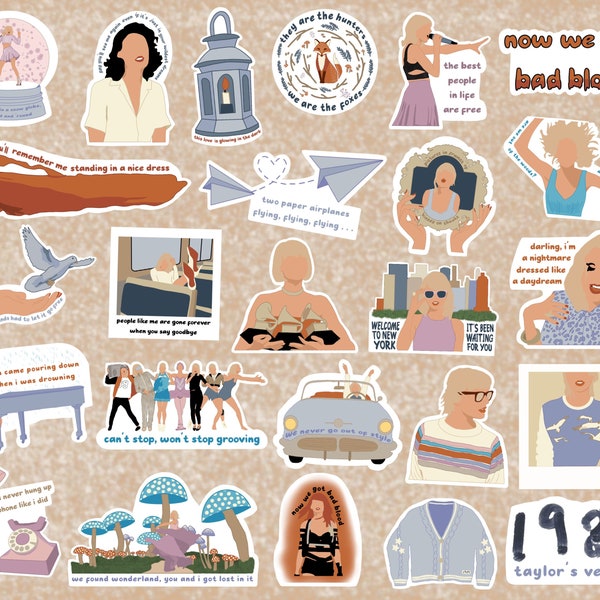 Taylor Swiftie Stickers - Etsy