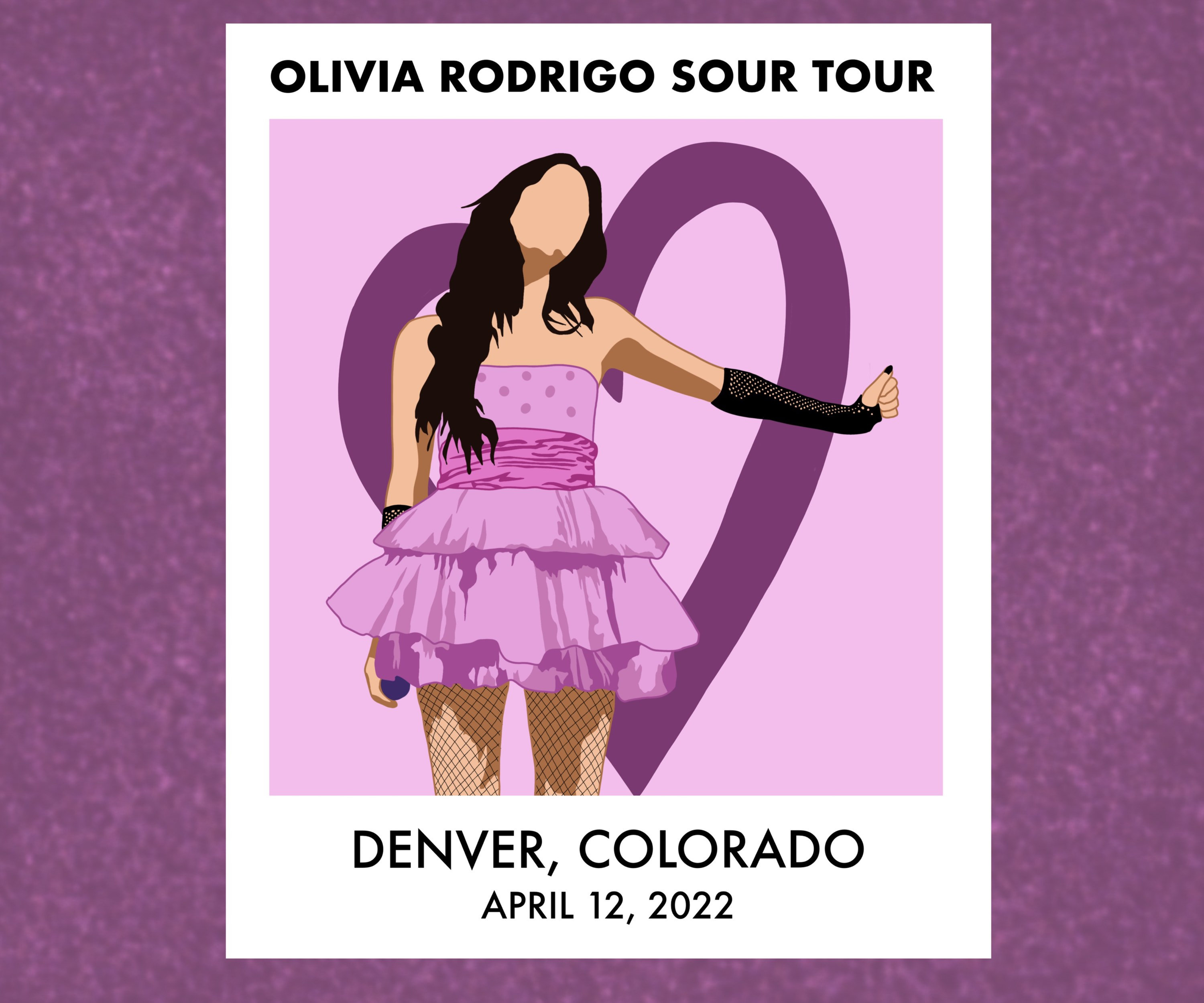 Olivia Rodrigo Sour Tour Glossy Poster