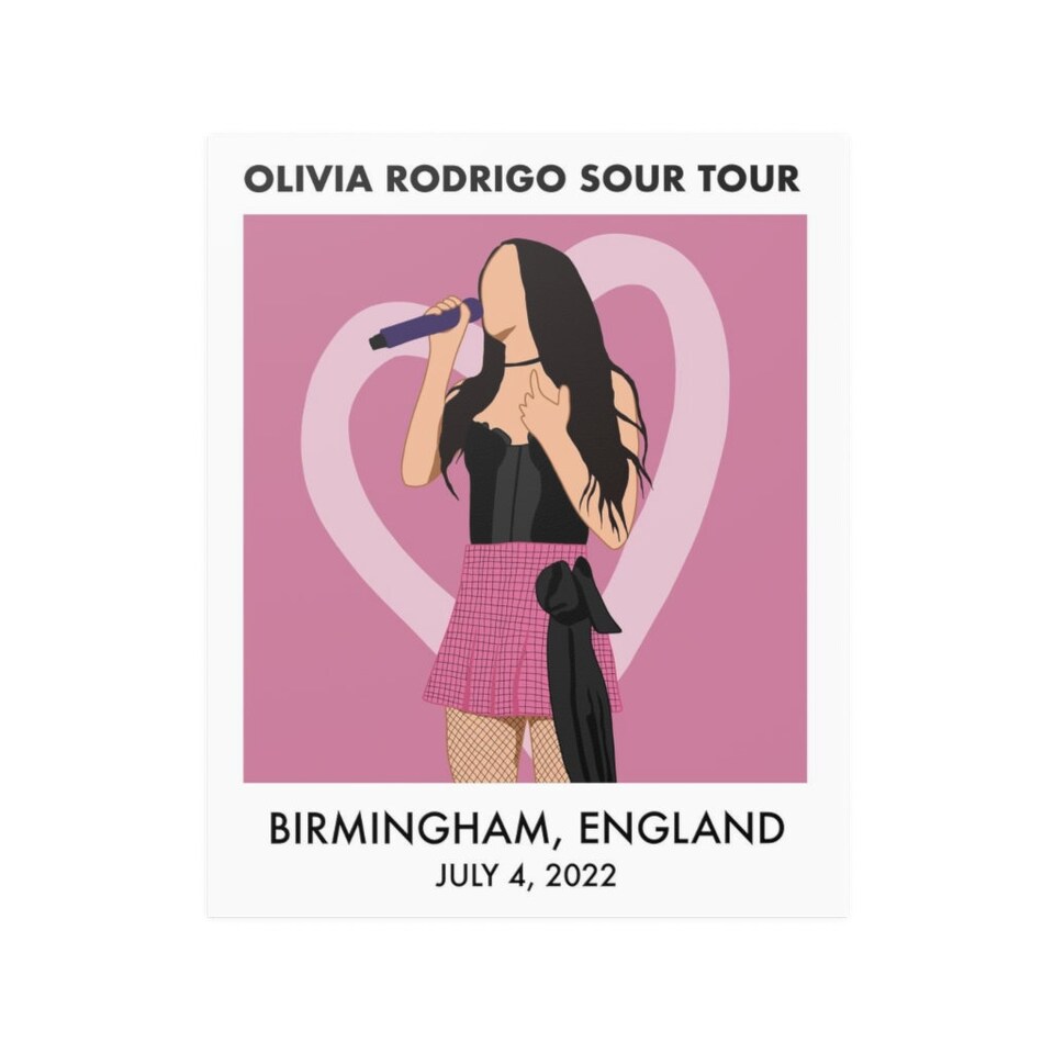 Olivia Rodrigo Sour Tour Glossy Poster Designed & Sold By Amit Tiwari