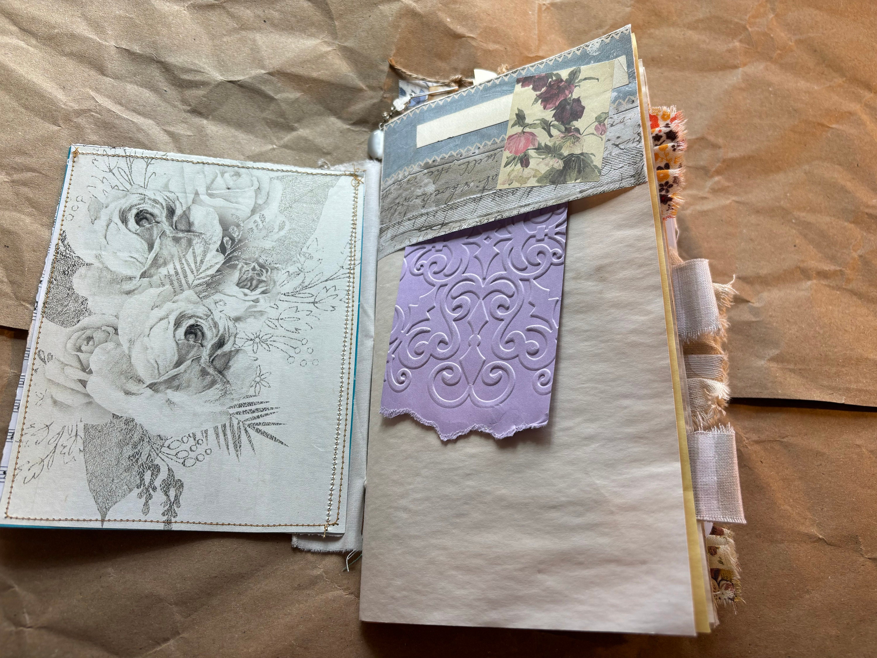 Rose Garden Junk Journal Handmade - Etsy