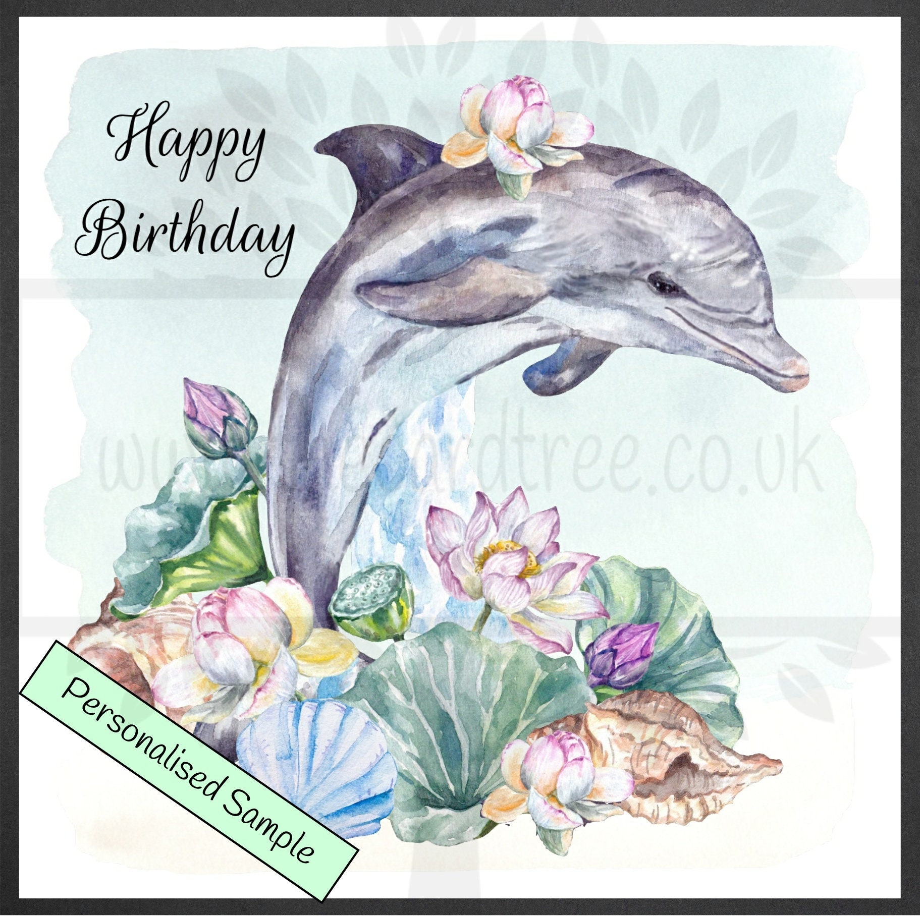 Dolphin Card Personalised Card Personalised Birthday Card - Etsy Ireland