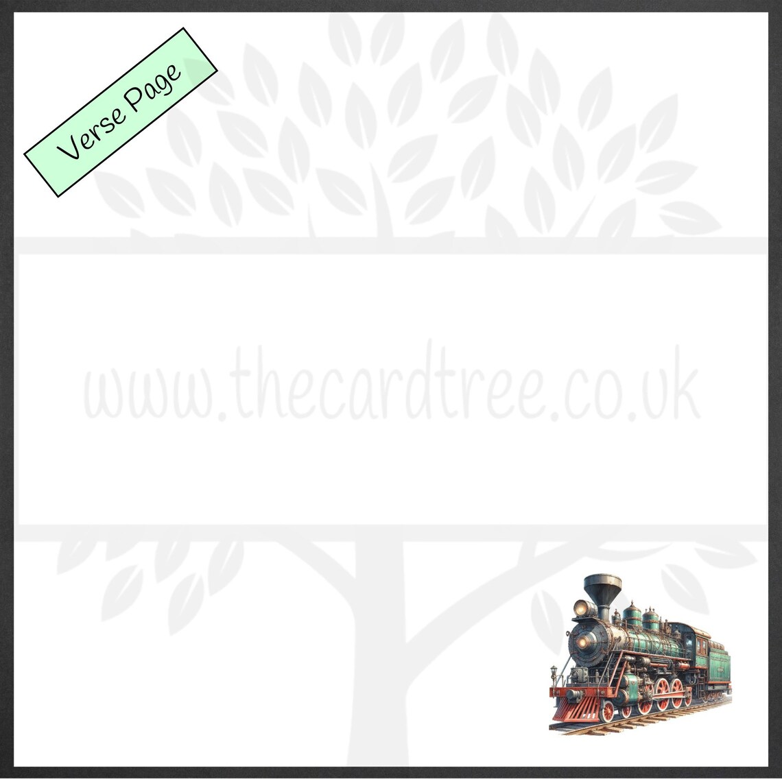 Train Card, Red Train, Personalised Card, Personalised, Blank Card ...