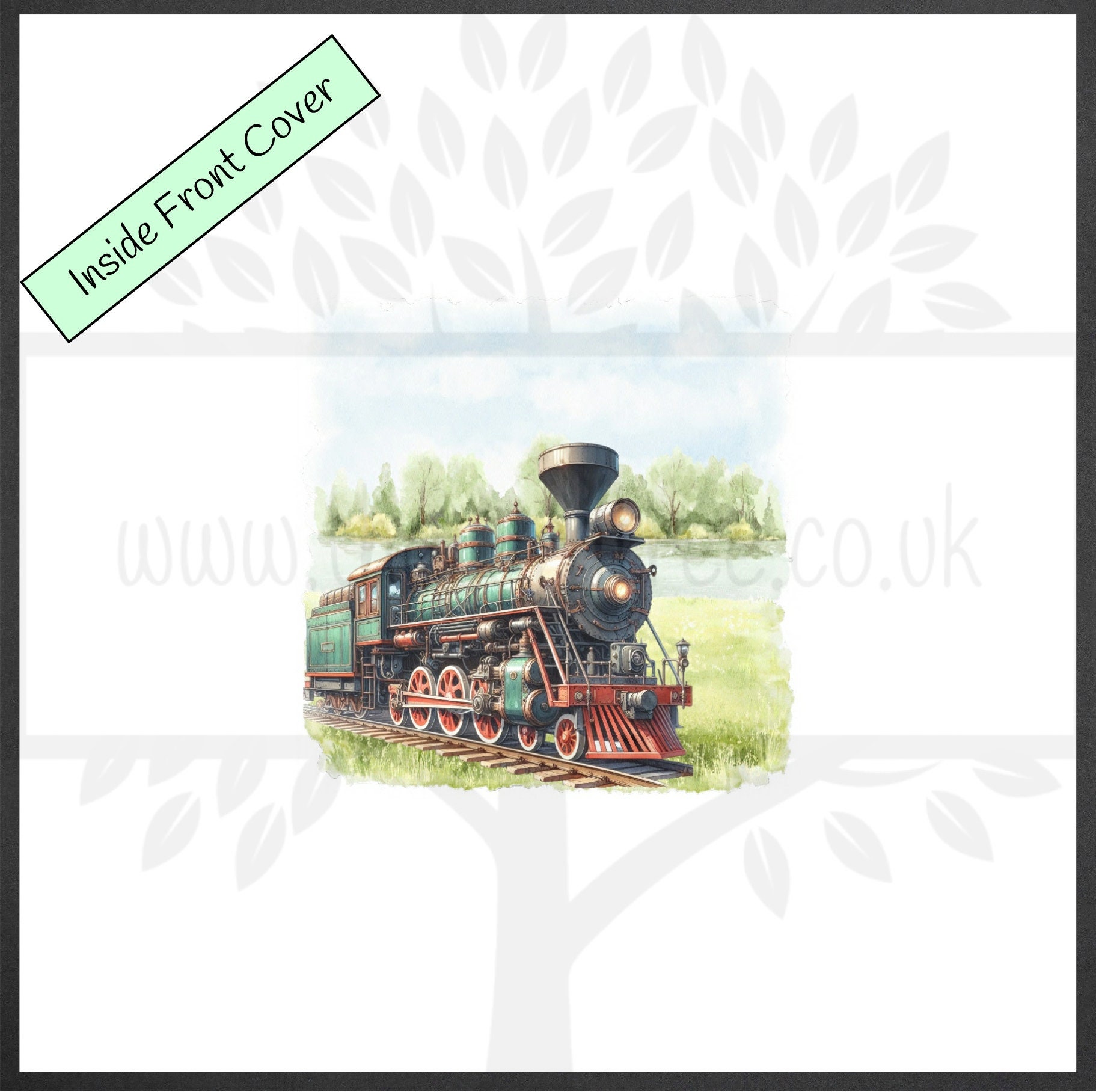 Train Card, Red Train, Personalised Card, Personalised, Blank Card ...