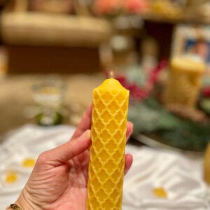 Medieval Window Beeswax Pillar Candle: Handcrafted Ontario Beeswax - Etsy