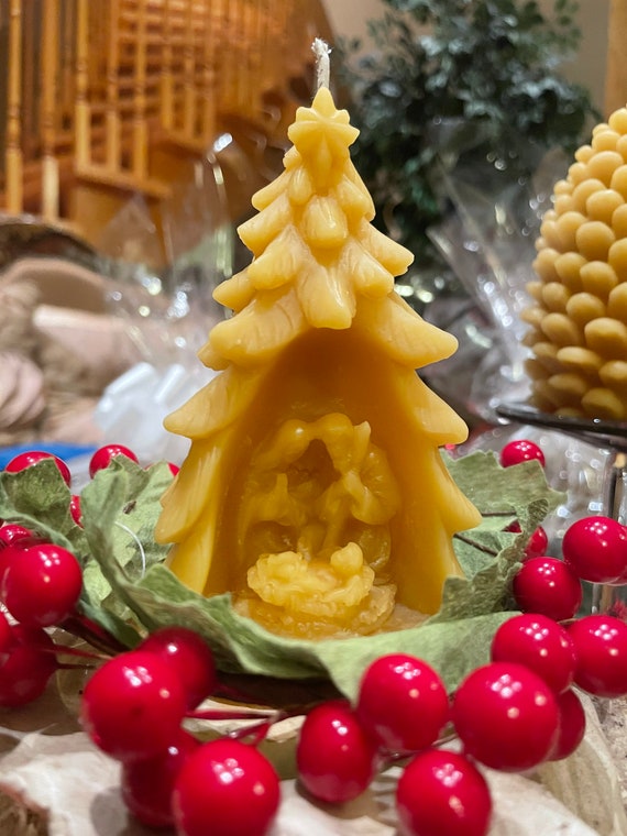 Nativity Beeswax Candle Christmas Nativity Nativity Beeswax - Etsy