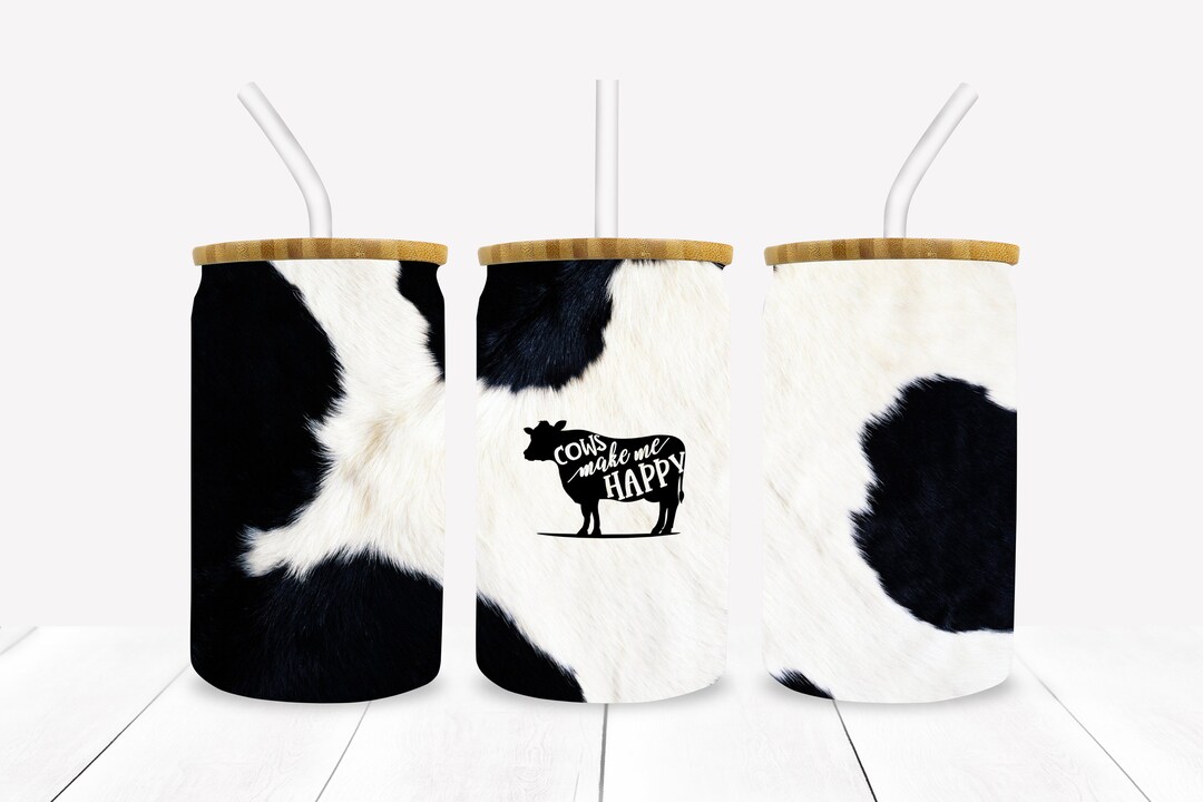 Cow's Make Me Happy Beer Can Glass Wrap - Etsy