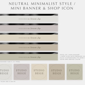 Etsy Shop Banner Kit Neutral Banner Template Etsy Shop Kit Minimalist ...