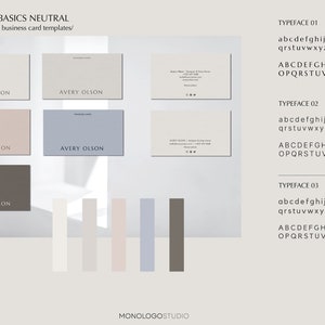 Set of 5 Business Card Template | Neutral Tone Business Card ...