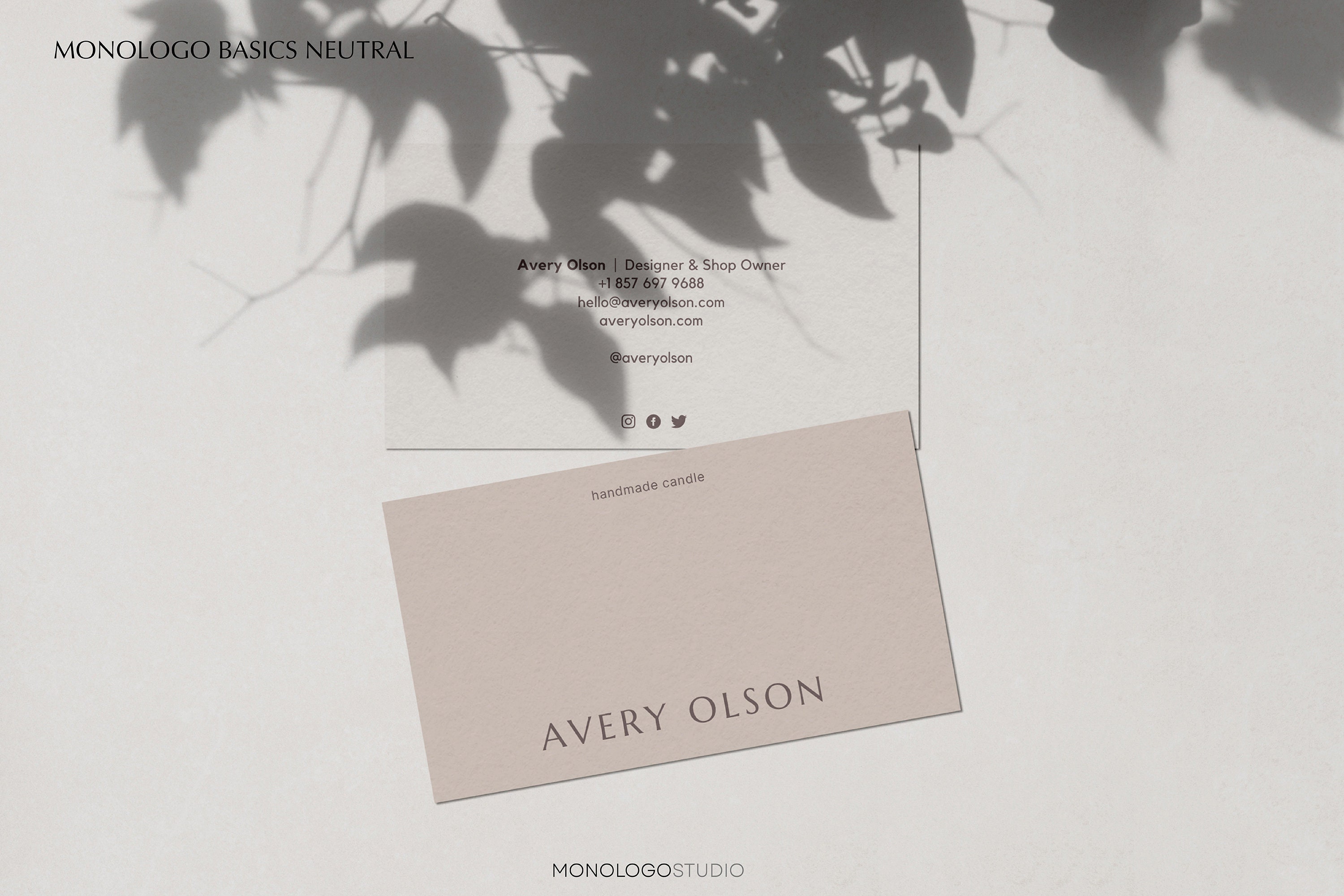 Set of 5 Business Card Template | Neutral Tone Business Card ...