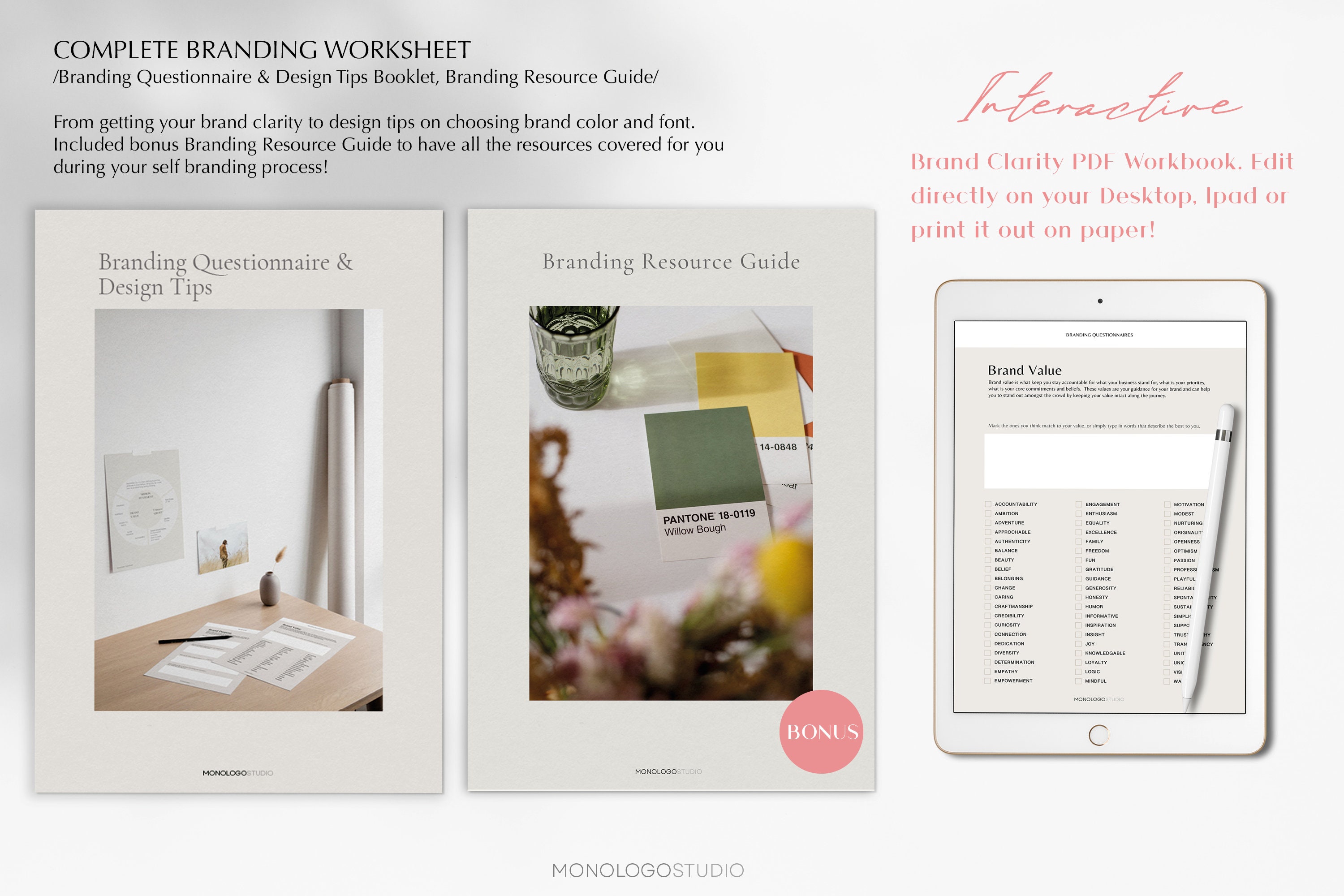 Branding Style Guide | Vision Board Template | Moodboard Template ...