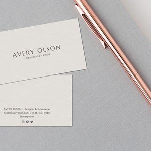 Set of 5 Business Card Template | Neutral Tone Business Card ...