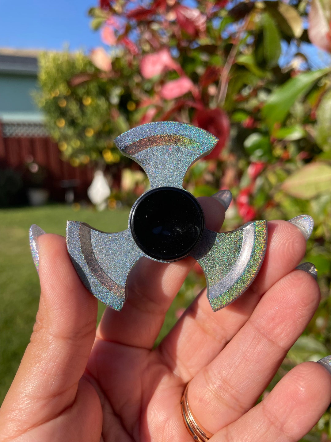 Holographic Tri Star Resin Fidget Spinner - Etsy