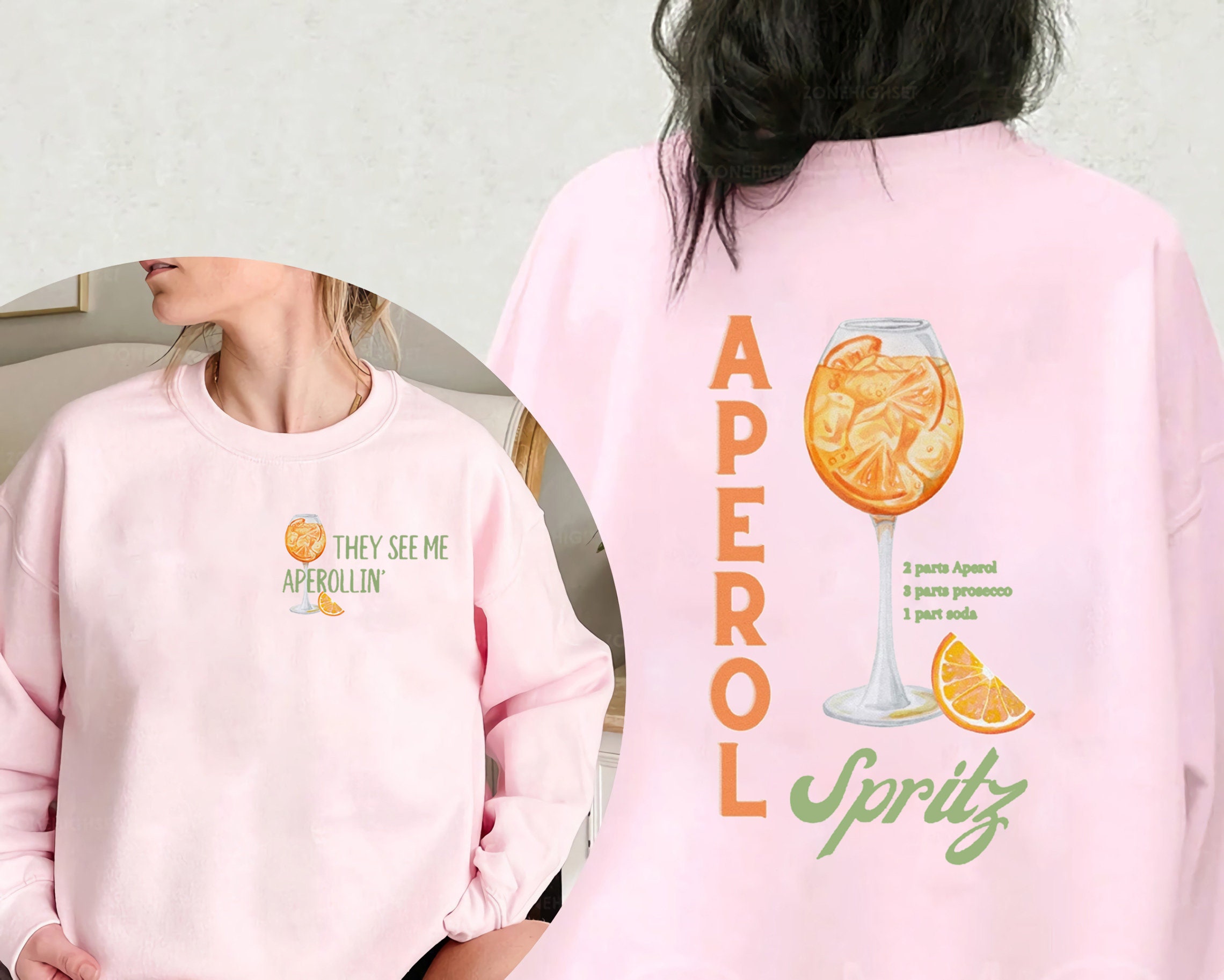 Aperol Spritz Vintage Sweatshirt, They See Me Aperollin Sweatshirt sold ...