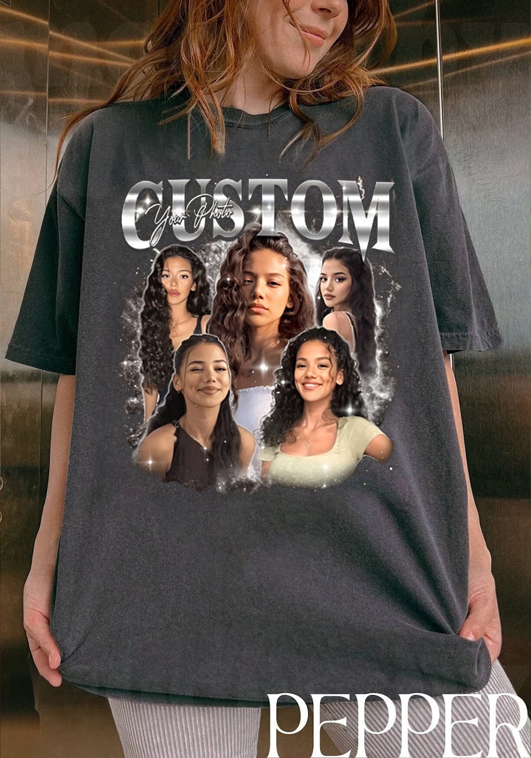 Custom 90's Bootleg Rap Comfort Color Shirt Custom Photo - Etsy