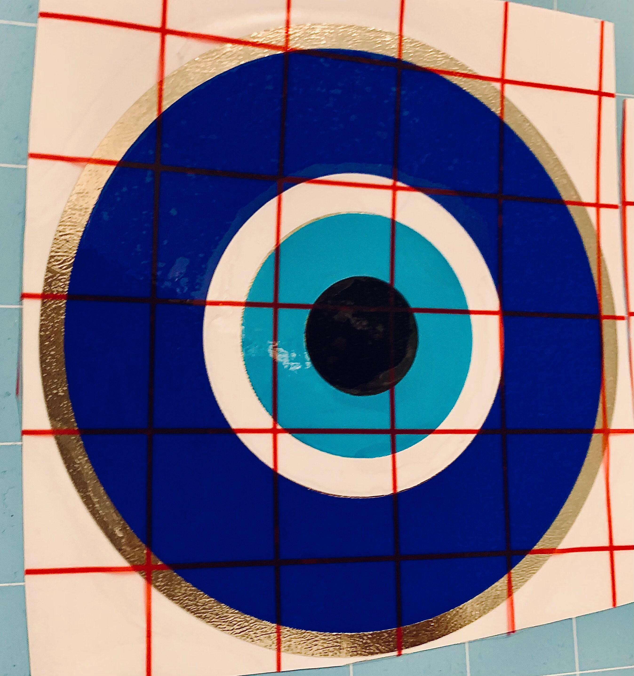 Evil Eye Decal Textured Metallic Gold - Etsy