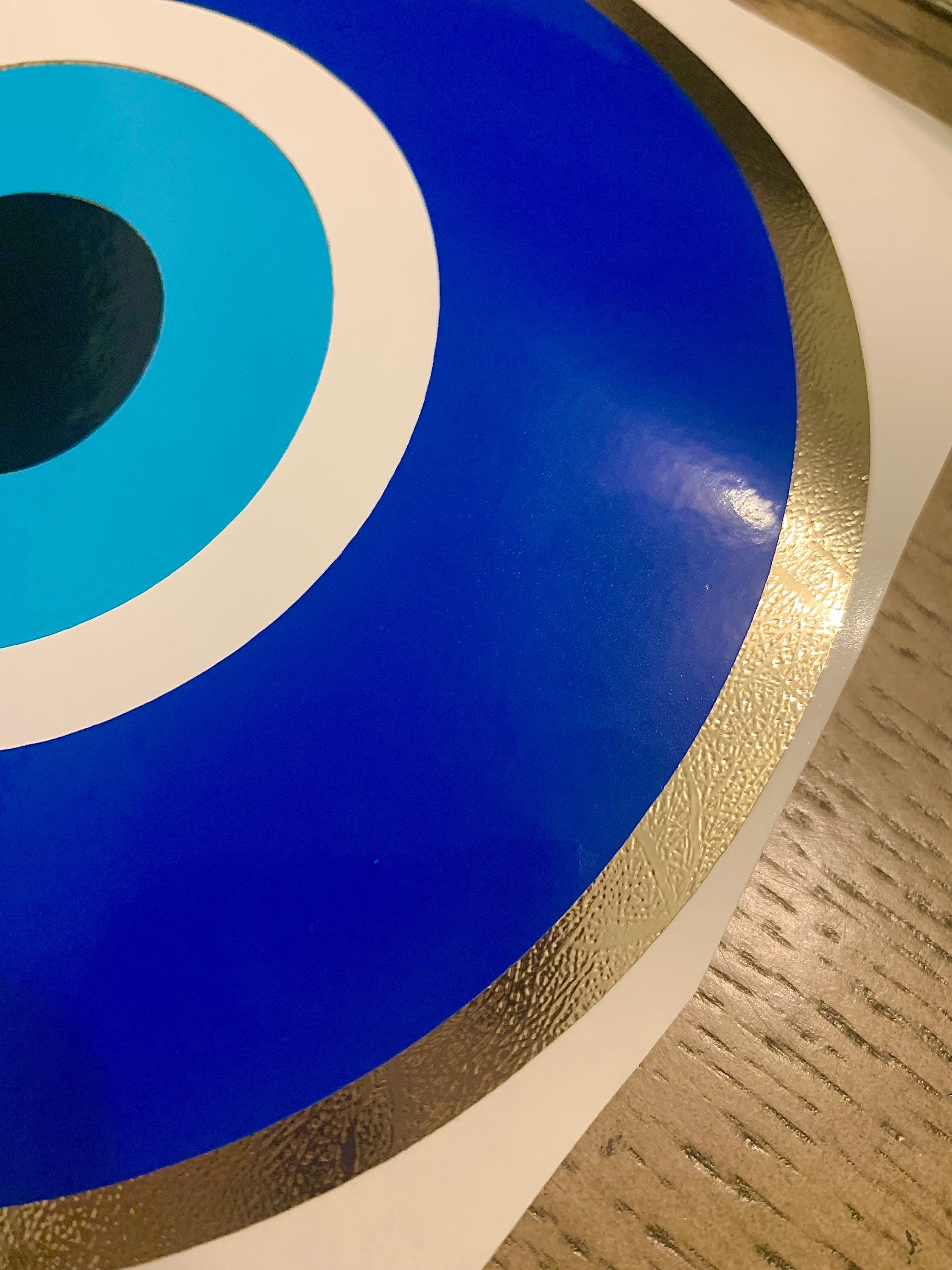 Evil Eye Decal- Textured Metallic Gold - Etsy