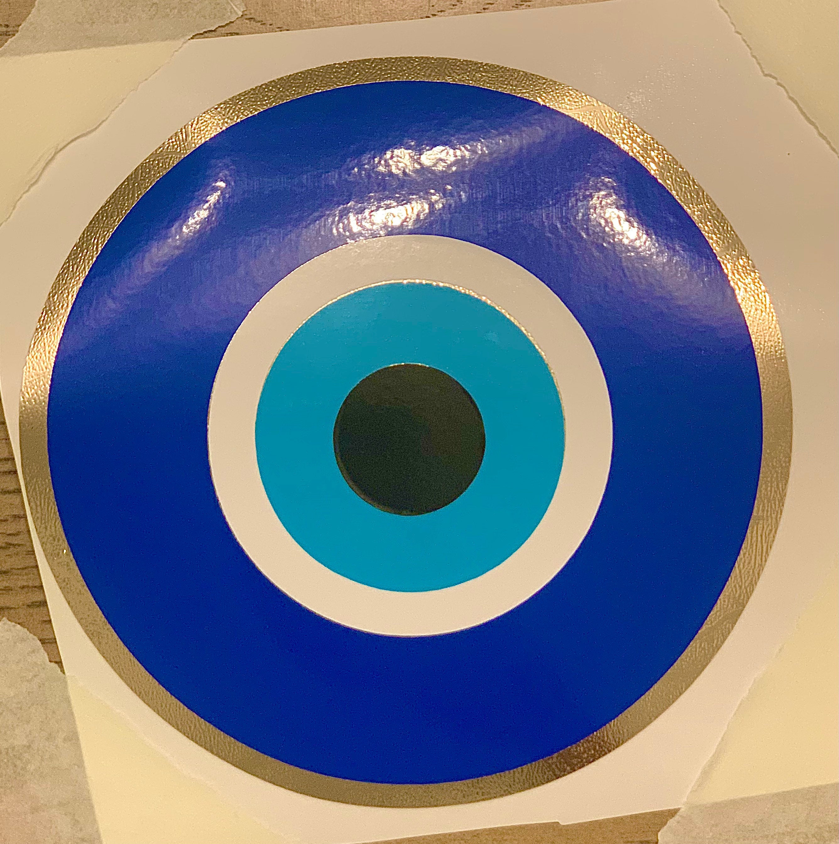 Evil Eye Decal- Textured Metallic Gold - Etsy
