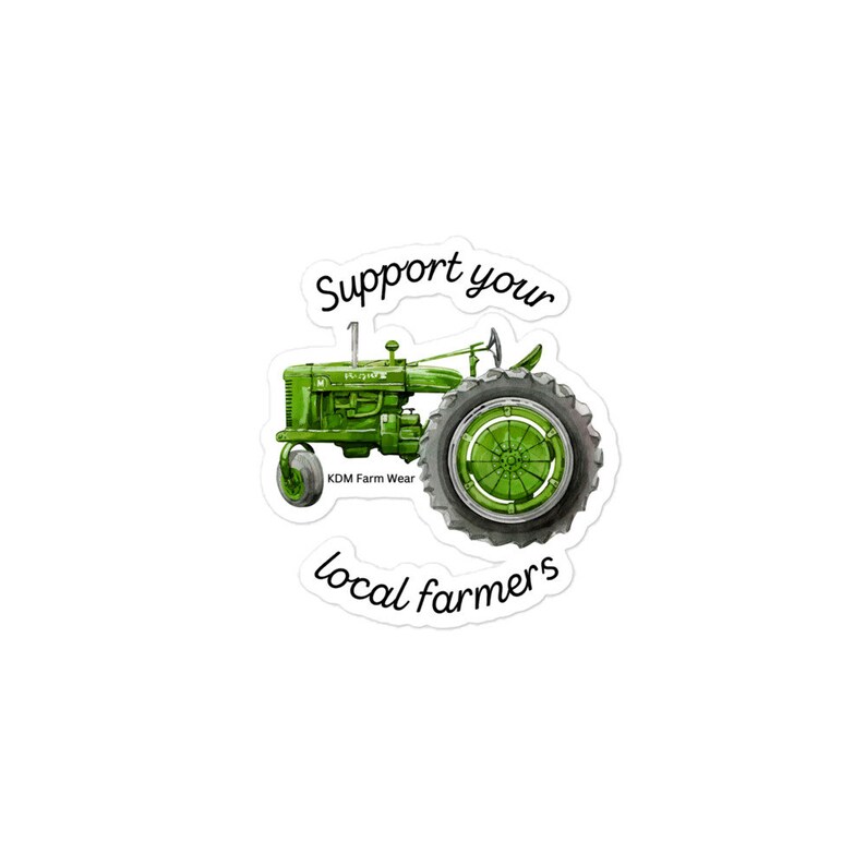 Tractor Sticker, Green Tractor Decal, Laptop Sticker, Water Bottle ...