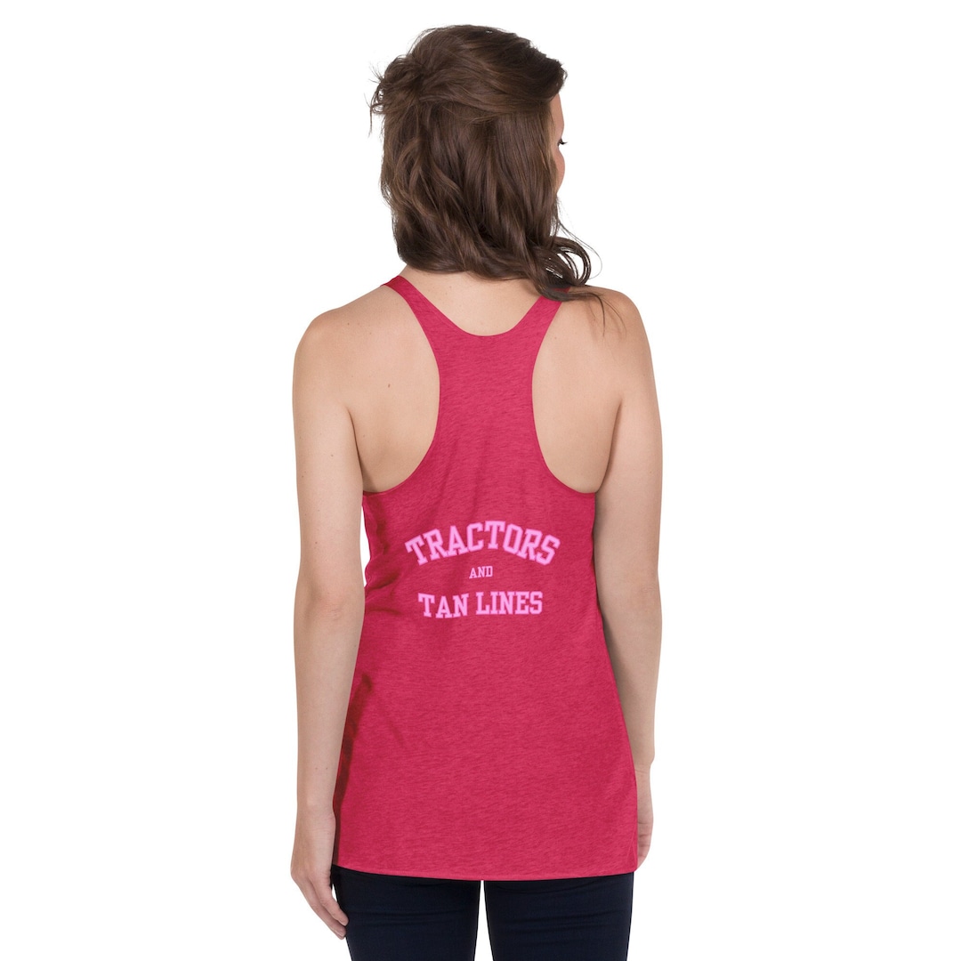 Women's Racerback Tractors and Tan Lines Tank, Farm Girl Shirt, Summer ...