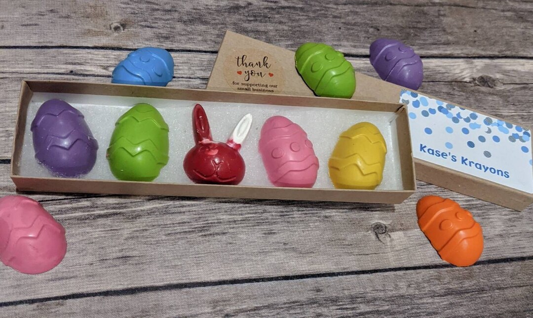 Bunny and Egg Crayons for Kids, Easter Basket Stuffers, Kids Gift ...