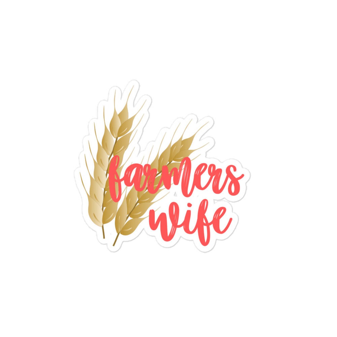 Farmers Wife Sticker, Wheat Sticker, Farm Stickers, Farm Decal, Laptop ...