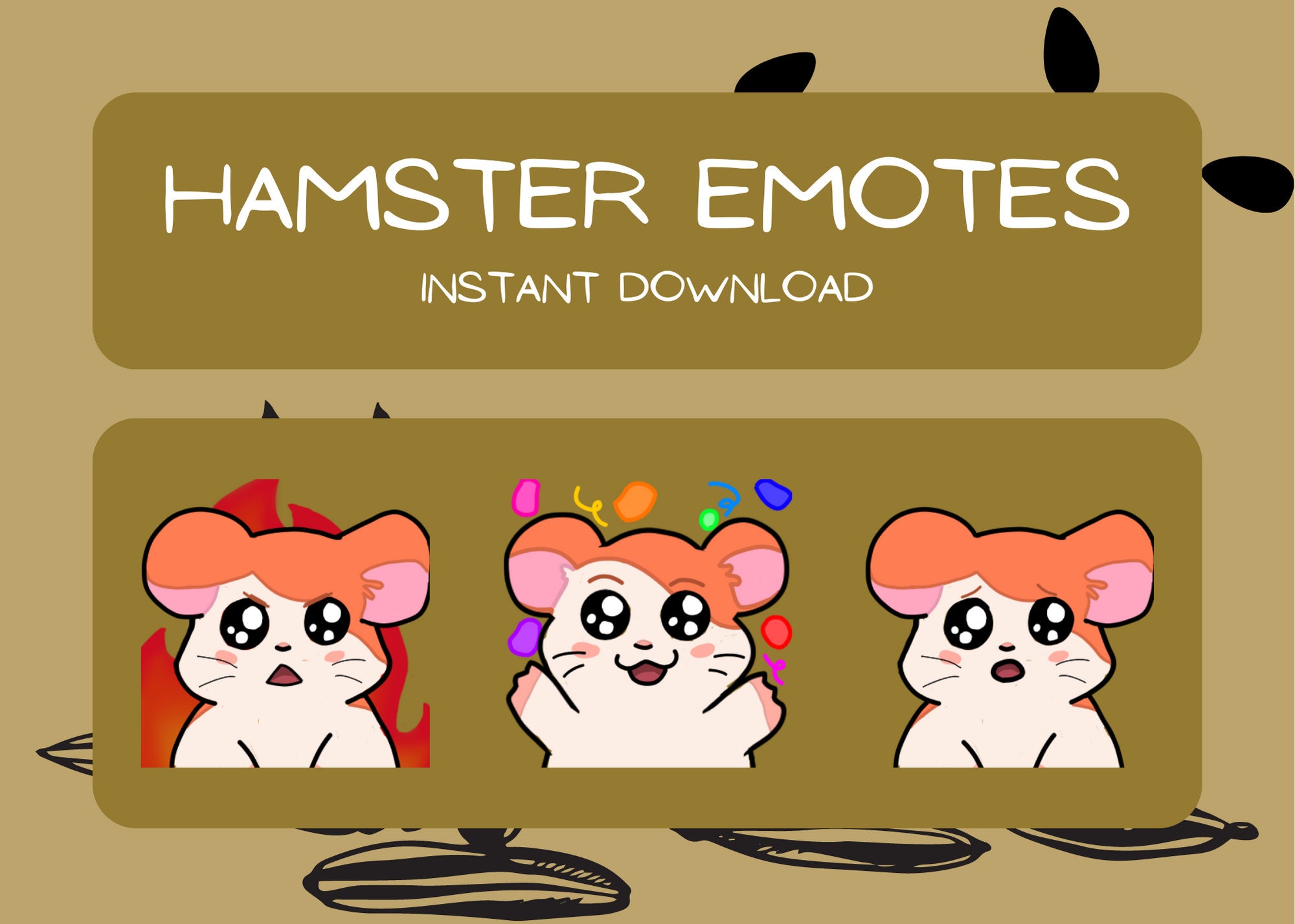 Hamster Emotes Instant Download - Etsy