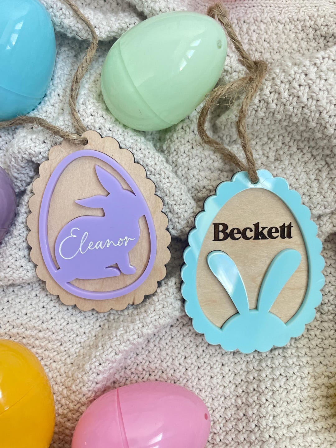 Childrens Easter Name Tag| Personalized Wooden and Acrylic Name Tag ...