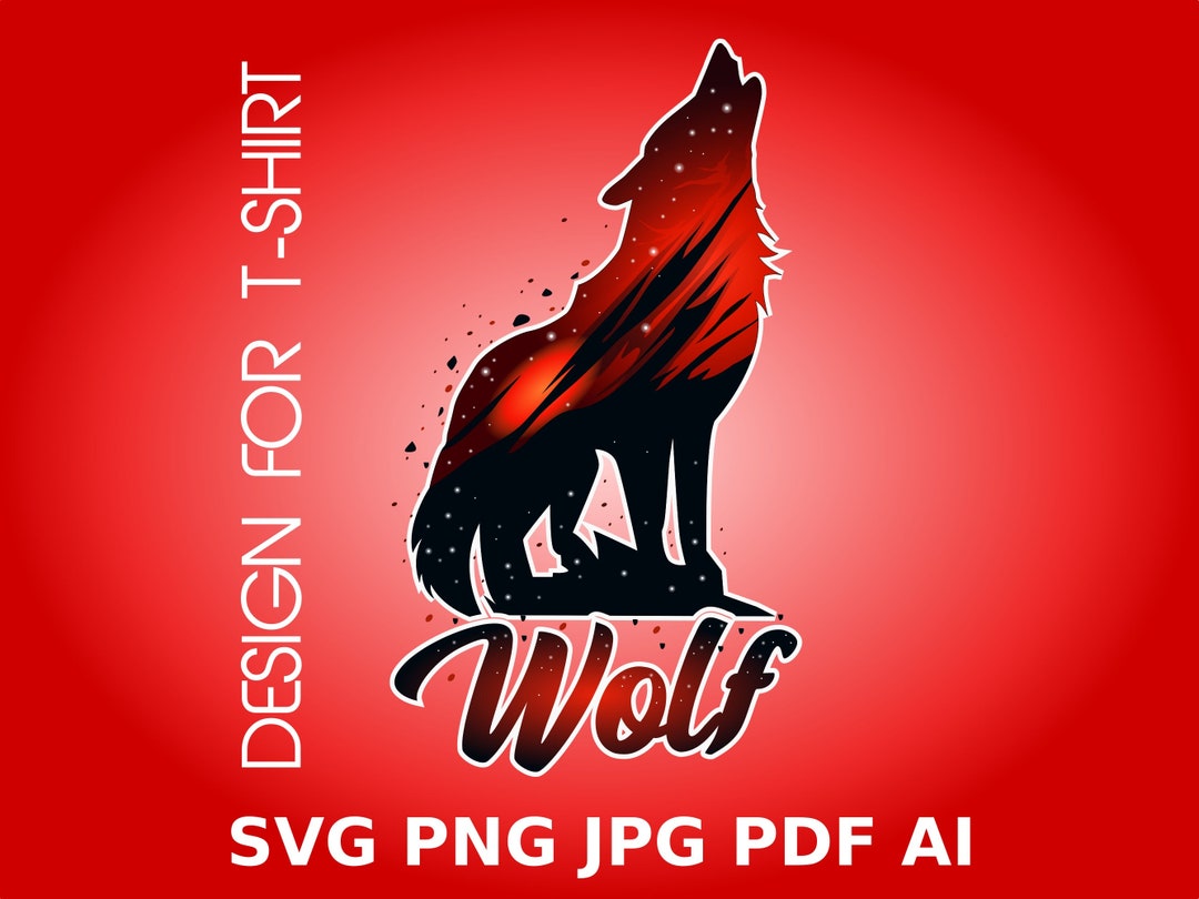 Wolf Design for T-shirt, Wolf SVG, Wolf Art, Wolf Png, Wolf Design ...