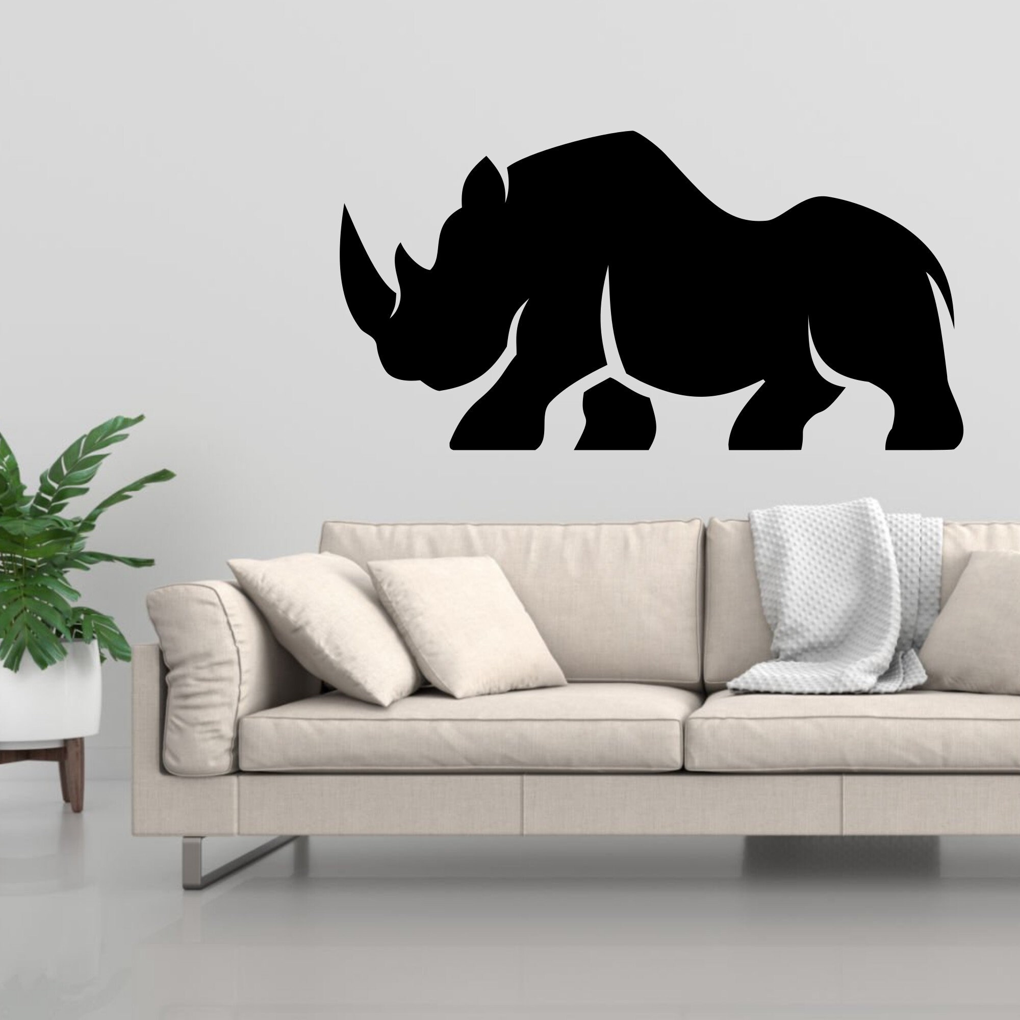 Rhino Logo Design, Laser Cut Wall Decor Dxf, Wall Art Rhino, Rhino T ...