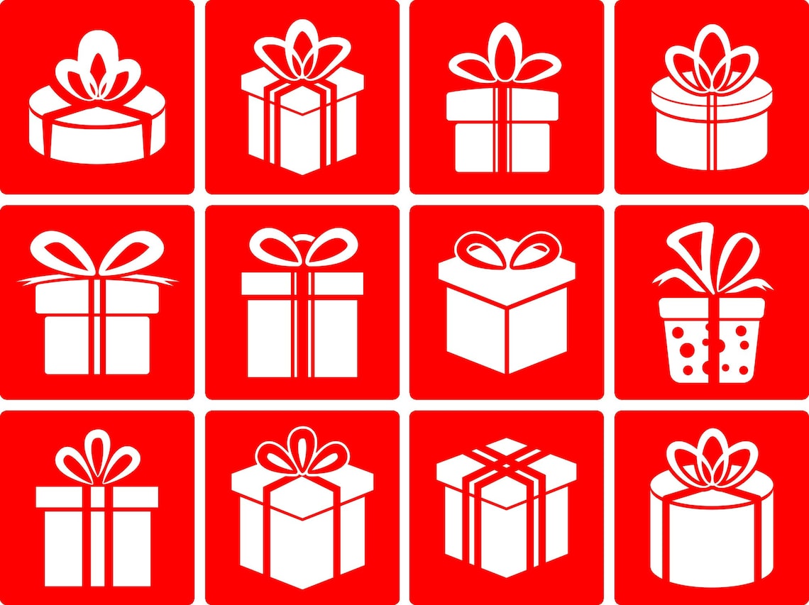 Birthday Gift Box, Gifts Svg, Gift Box Clipart, Gift Wrap, Christmas ...