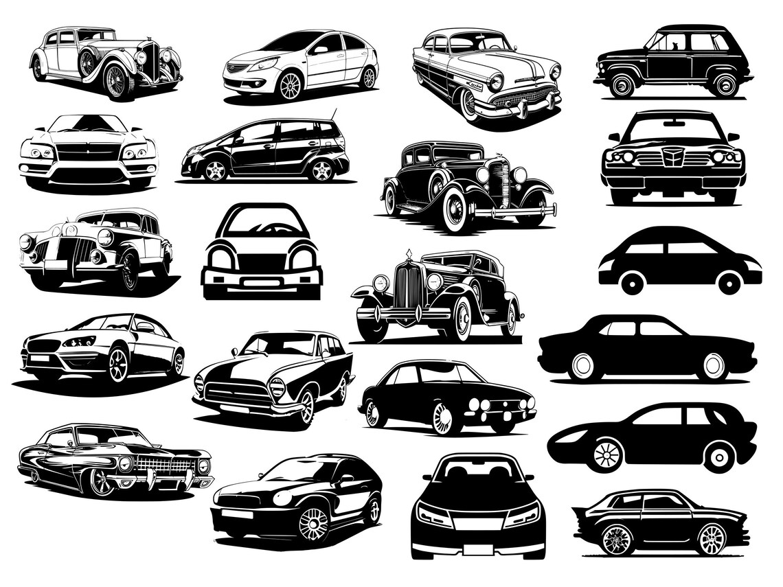 Car Svg Bundle, Car Clipart Png, Retro Car, Sport Car, Car Illustration ...