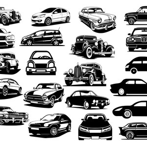 110 Car SVG Bundle | Retro & Sport Car Clipart (PNG, PDF) - Etsy