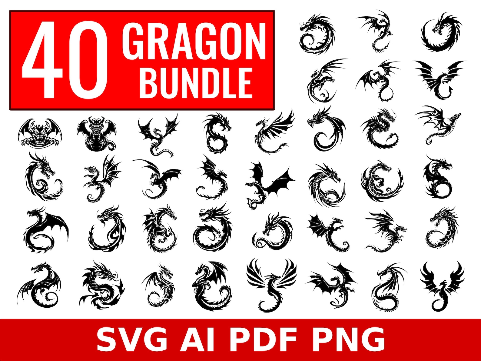 Dragon Svg, Dragon Logo Bundle, Dragon Cricut, Dragon Shirt, Dragon ...