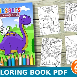Dinosaur Coloring Pages for Kids Printable, Dinosaur Coloring Book ...