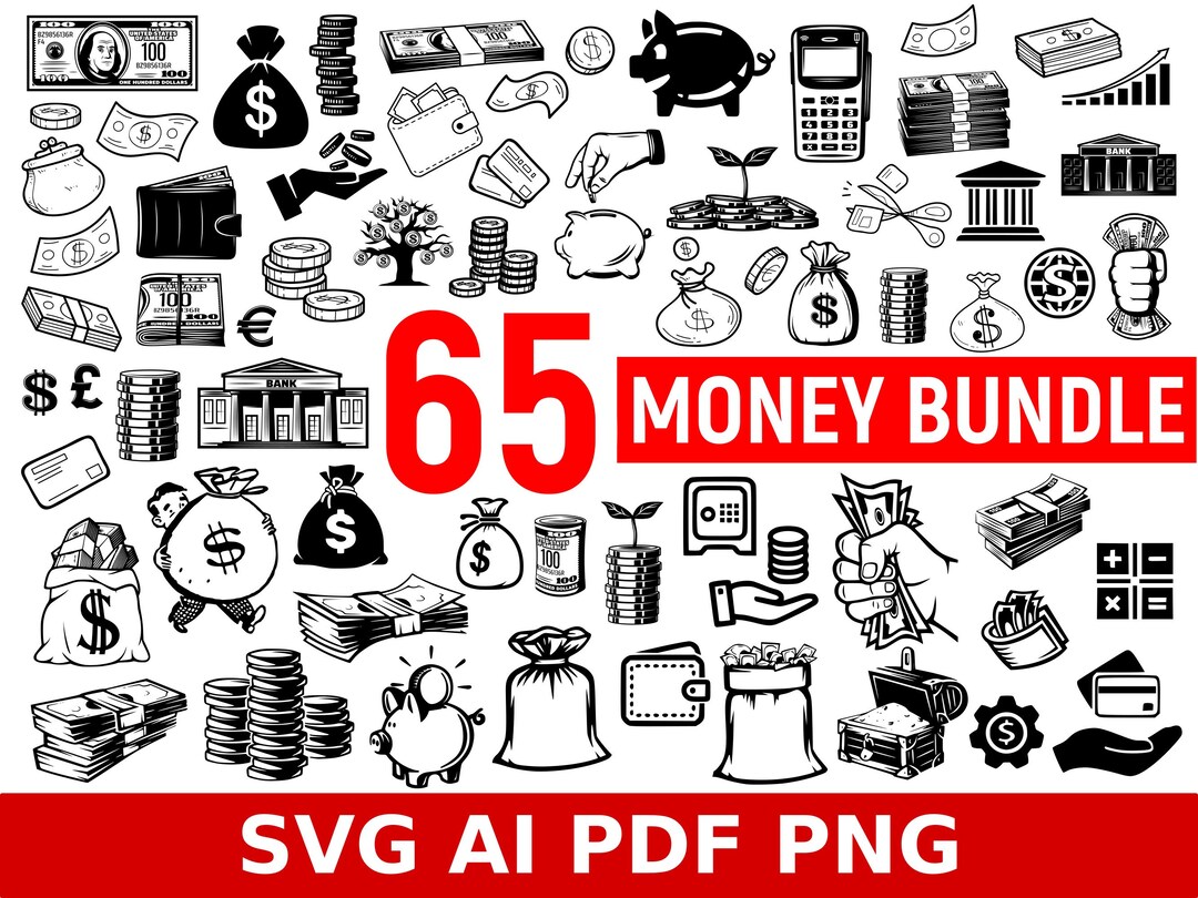 Money Svg, Money Bundle, Money Clipart, Money Cricut, Dollar SVG, Money ...