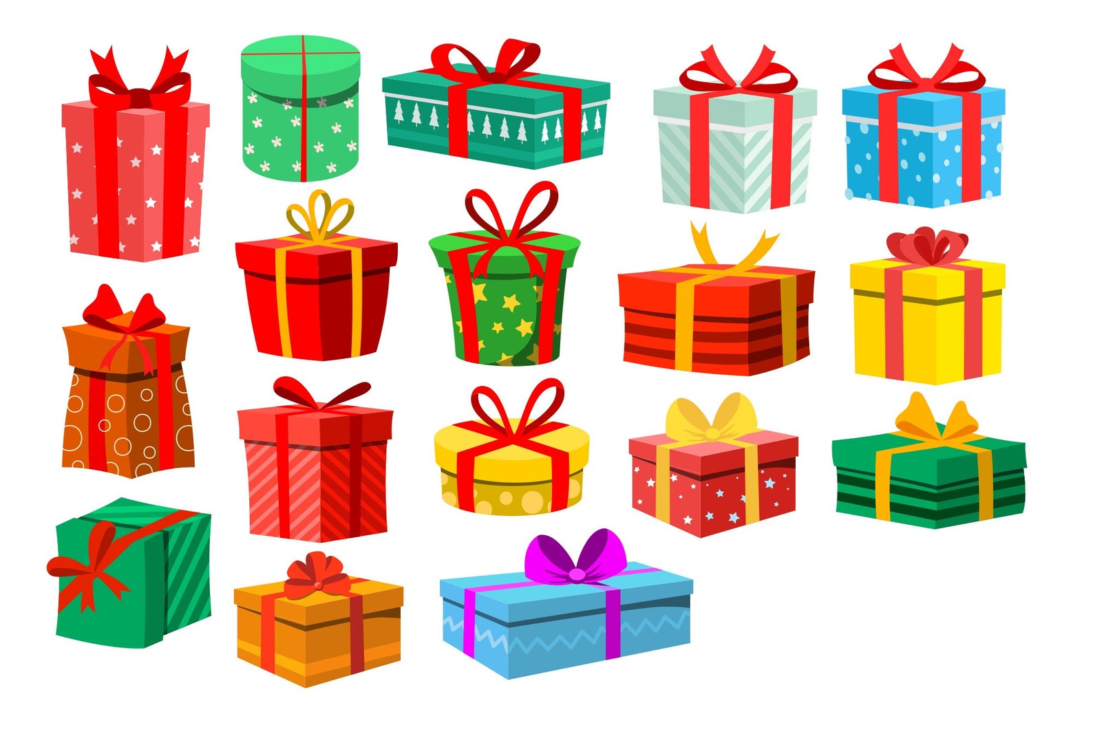 Birthday Gift Box, Gifts Svg, Gift Box Clipart, Gift Wrap, Christmas ...