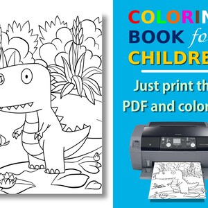 Dinosaur Coloring Pages for Kids Printable, Dinosaur Coloring Book ...