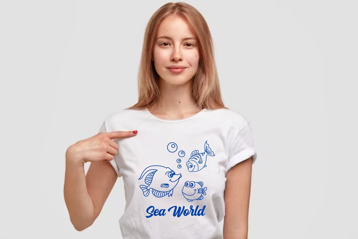Sea World Bundle, Sea Animals Svg, Sea World Outline, Fish Svg, Fish ...