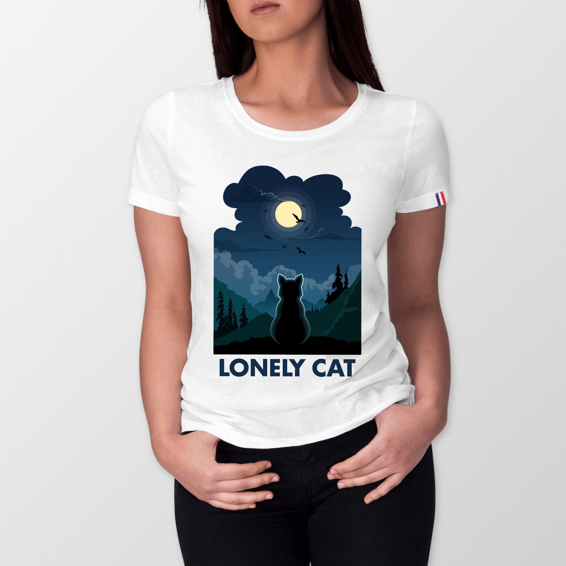 Lonely Cat, Cat Design, Cat Vector Art, Cat T-shirt, Cat Illustration ...