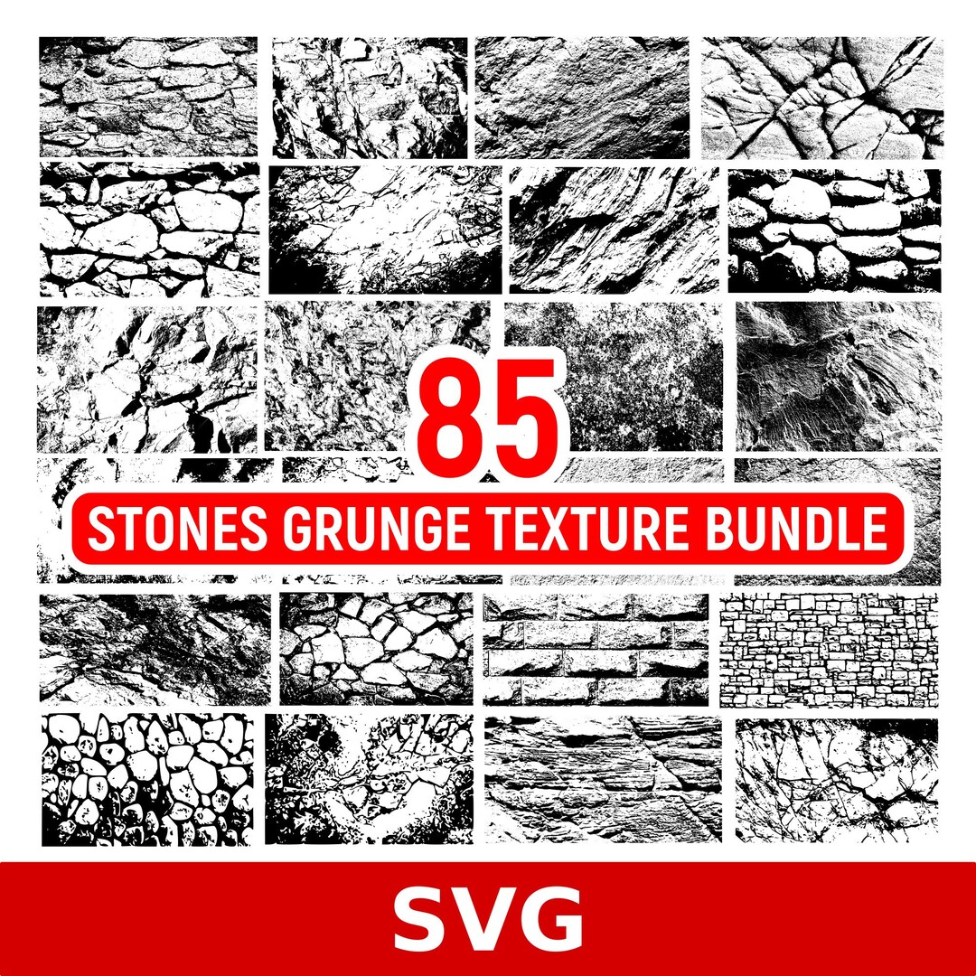 85 Grunge Stone Texture SVG Bundle, Grunge Svg, Grunge Background ...