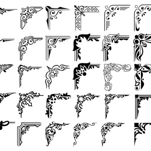 150 Vector Corners Elements SVG PNG PDF | Frame Decoration Bundle ...
